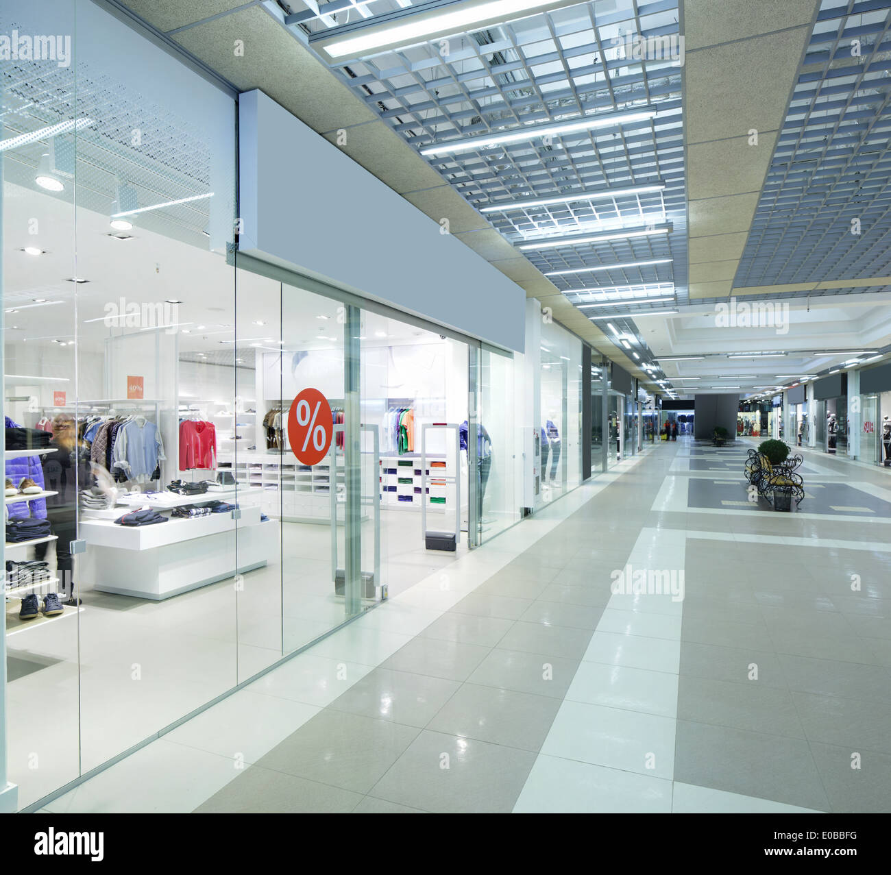 bright and fashionable window of modern european store Stock Photo - Alamy