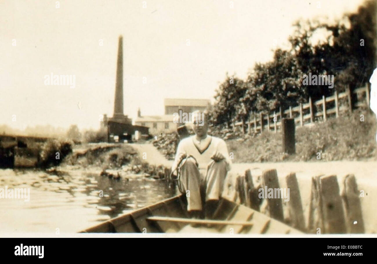 This photograph captures Percy, a member of the RAF, resting during a ...