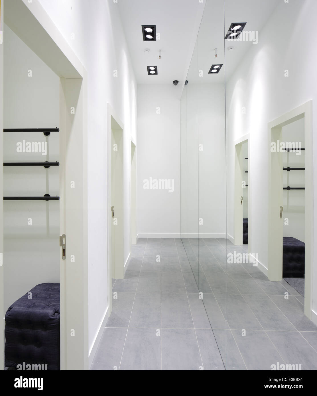 beautiful and clean interior of dressing room at the store Stock Photo ...