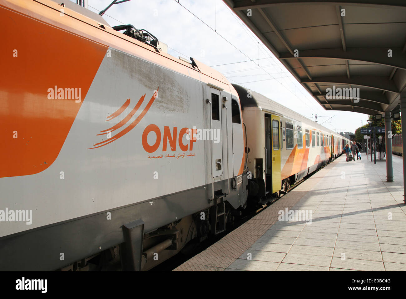 The ONCF train at Fes station in Morocco on the way to Rabat Stock ...