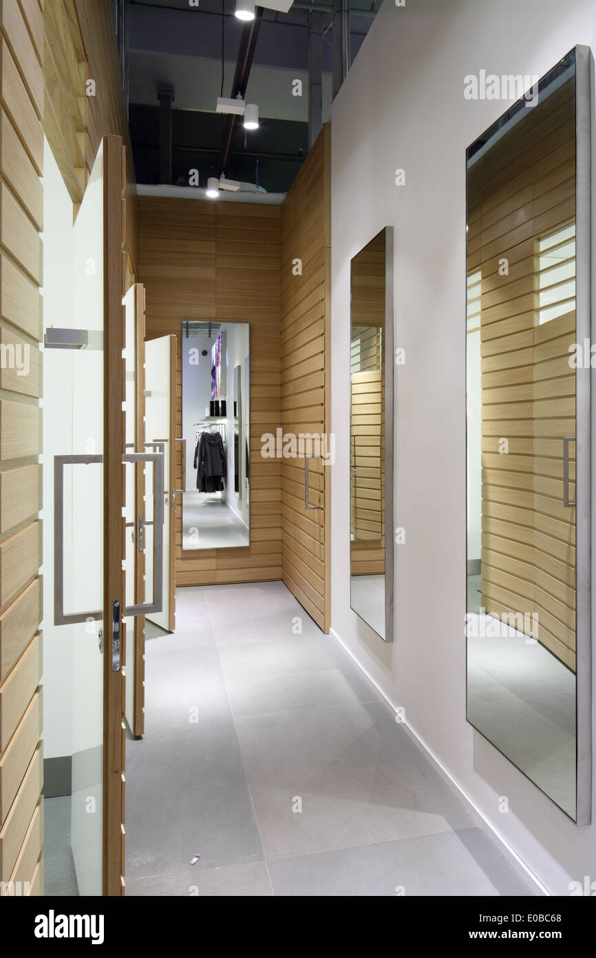 beautiful and clean interior of dressing room at the store Stock Photo ...
