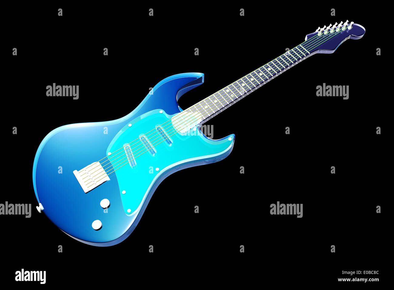 A classical, transparent electric guitar Stock Photo - Alamy