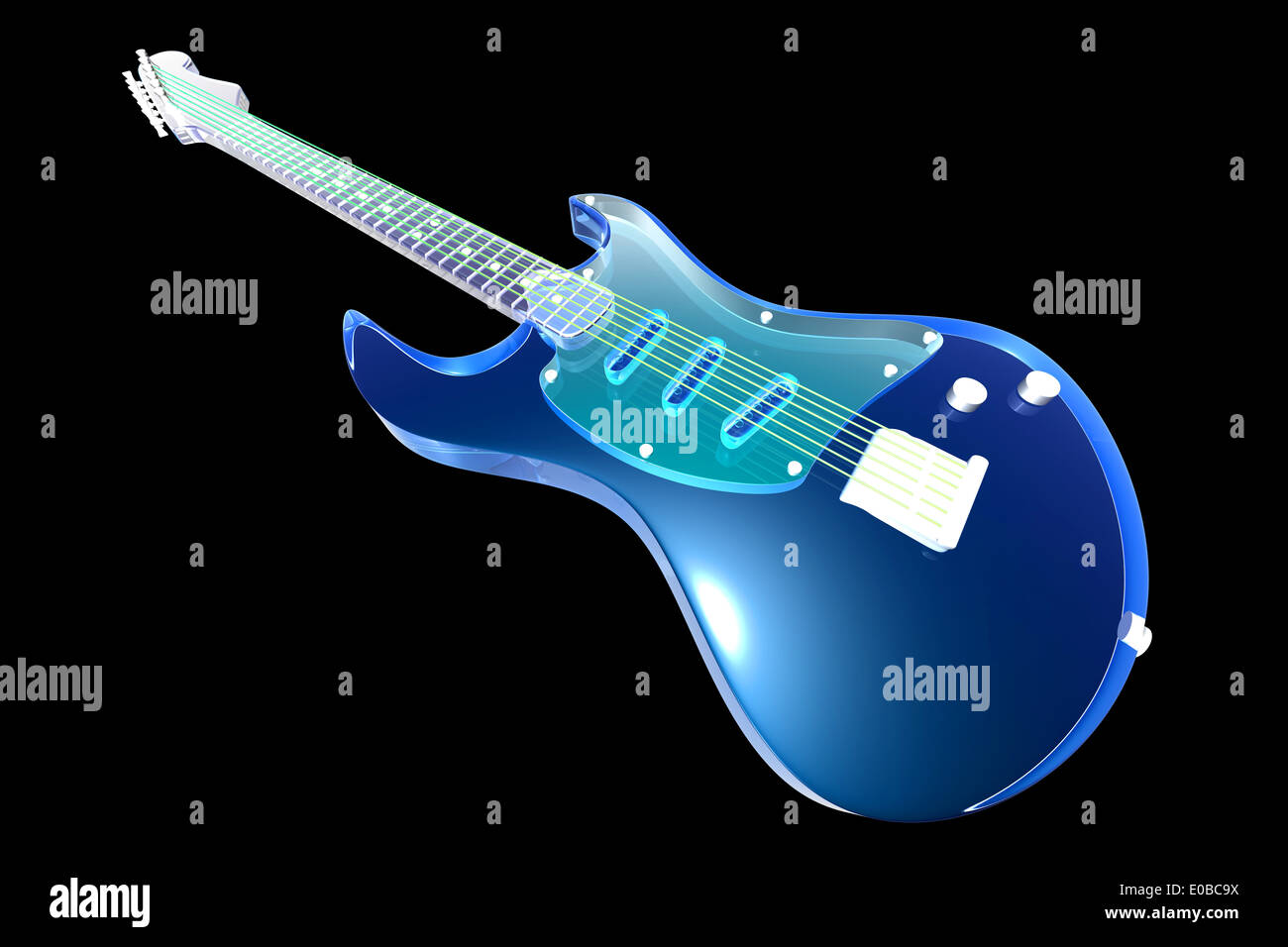 A classical, transparent electric guitar Stock Photo - Alamy