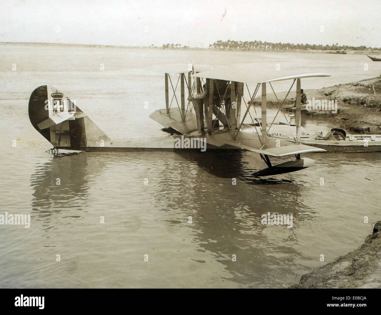 An Italian SIAI S.16 flying boat is seen in this historic photo during ...