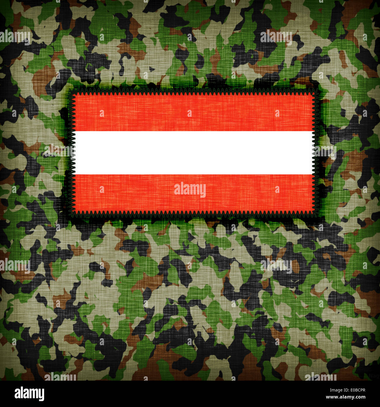 Amy camouflage uniform with flag on it Austria Stock Photo - Alamy