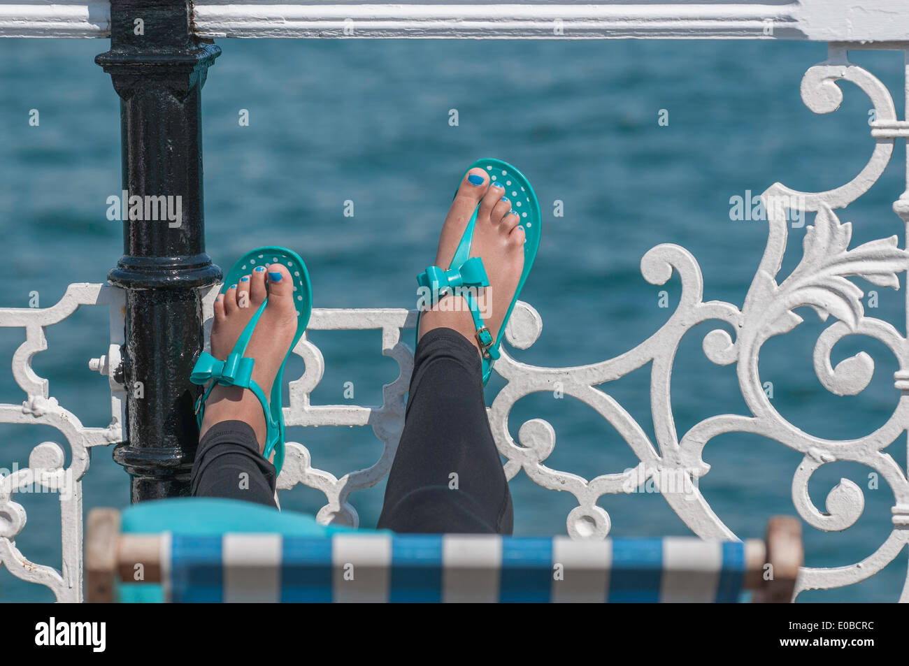 Feet on pier hi-res stock photography and images - Alamy