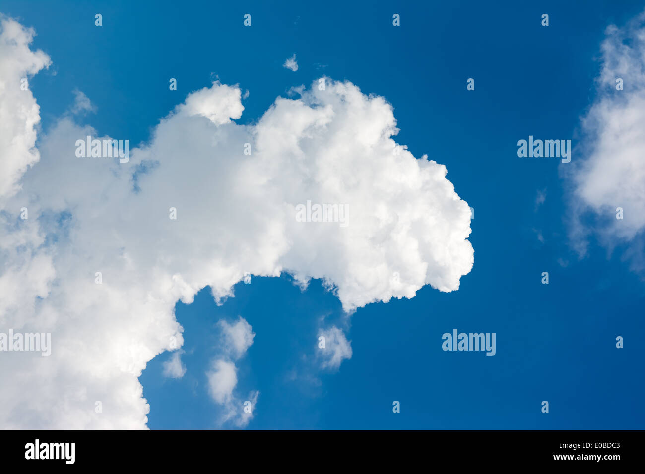 Summer Blue Sky With White Cumulus Clouds Stock Photo - Alamy