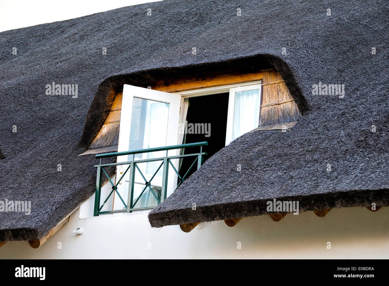 Typical thatched roof Dutch Colonial architecture at Mont Rochelle ...