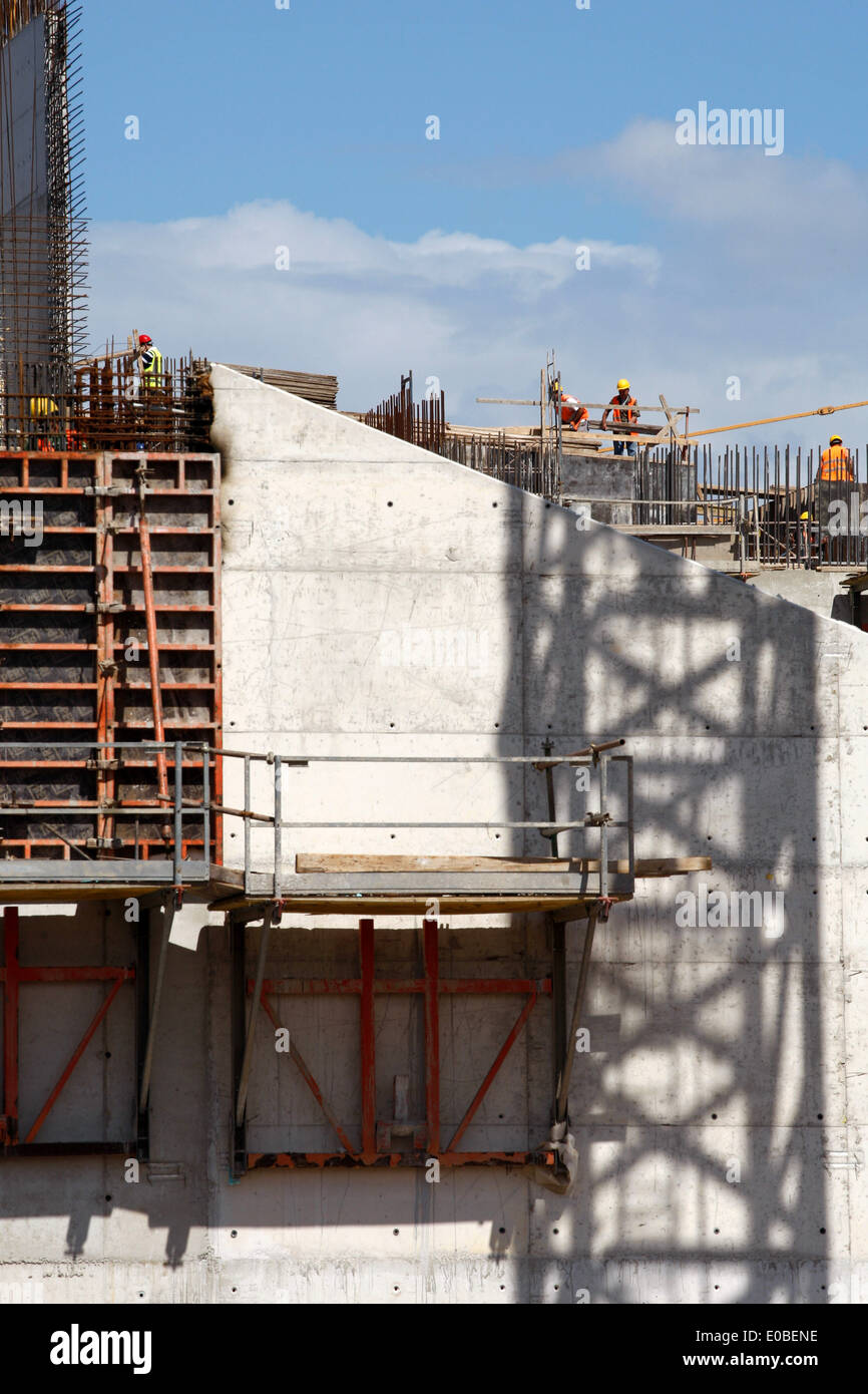 Cranes operate at the construction site of the Stavros Niarchos Culture ...