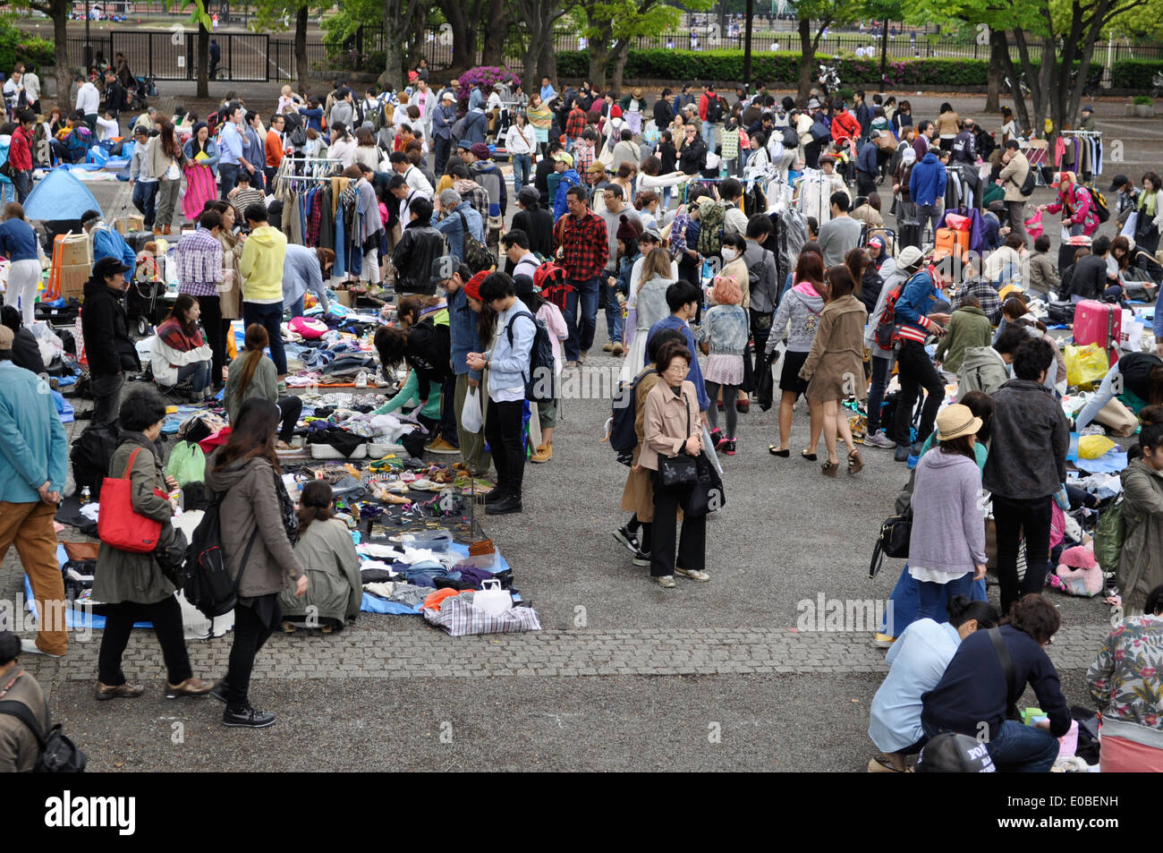 Yoyogi park Tokyo Japan.Flea market Stock Photo - Alamy
