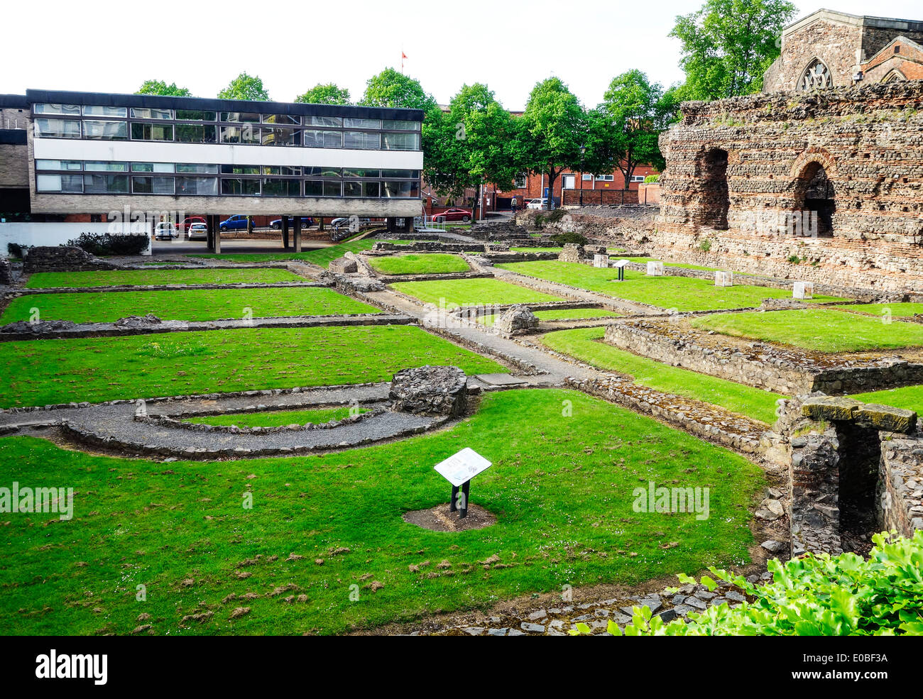 The Jewry Wall site of the Roman Baths in Leicester Stock Photo - Alamy