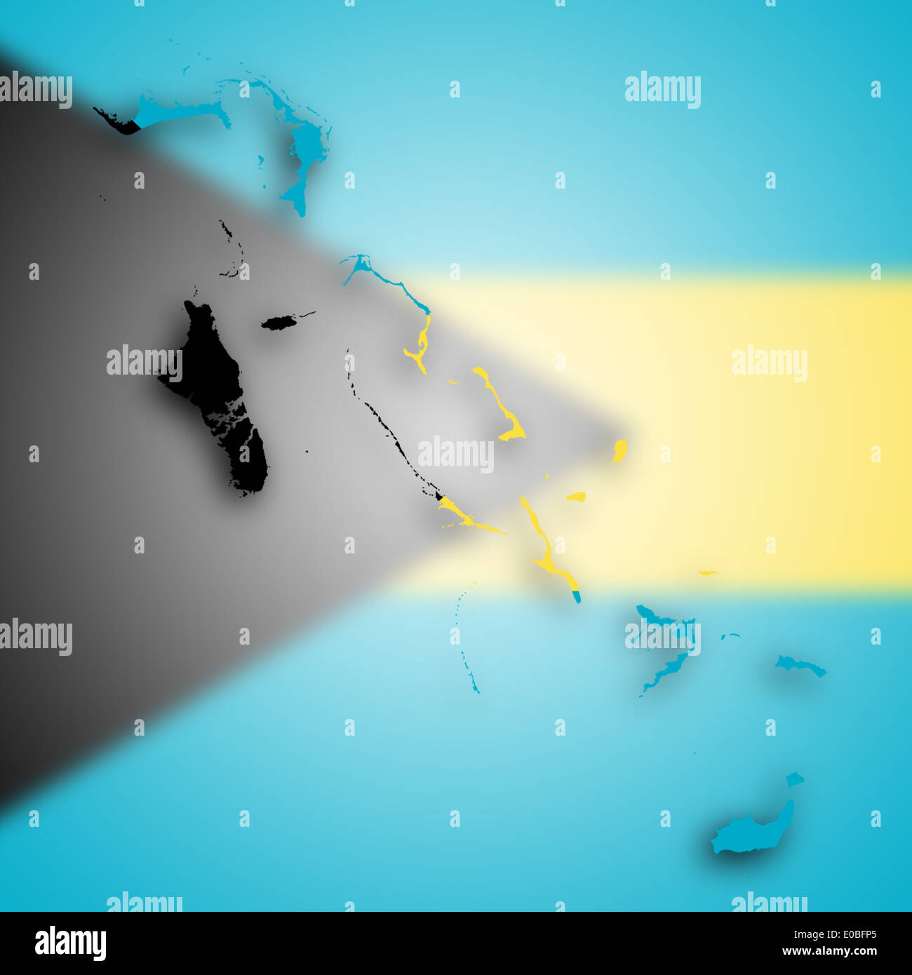 Map of the bahamas hi-res stock photography and images - Alamy