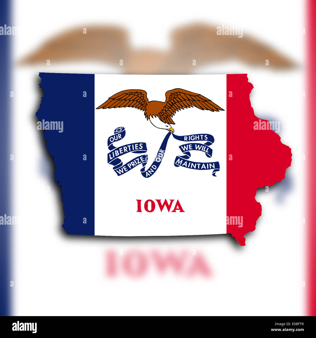 Iowa state map hi-res stock photography and images - Alamy