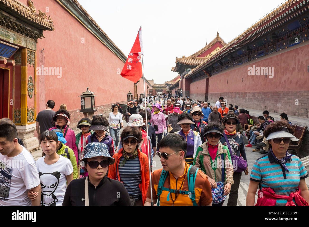 Chinese tourists are seen in the Forbidden City, in Beijing, China ...