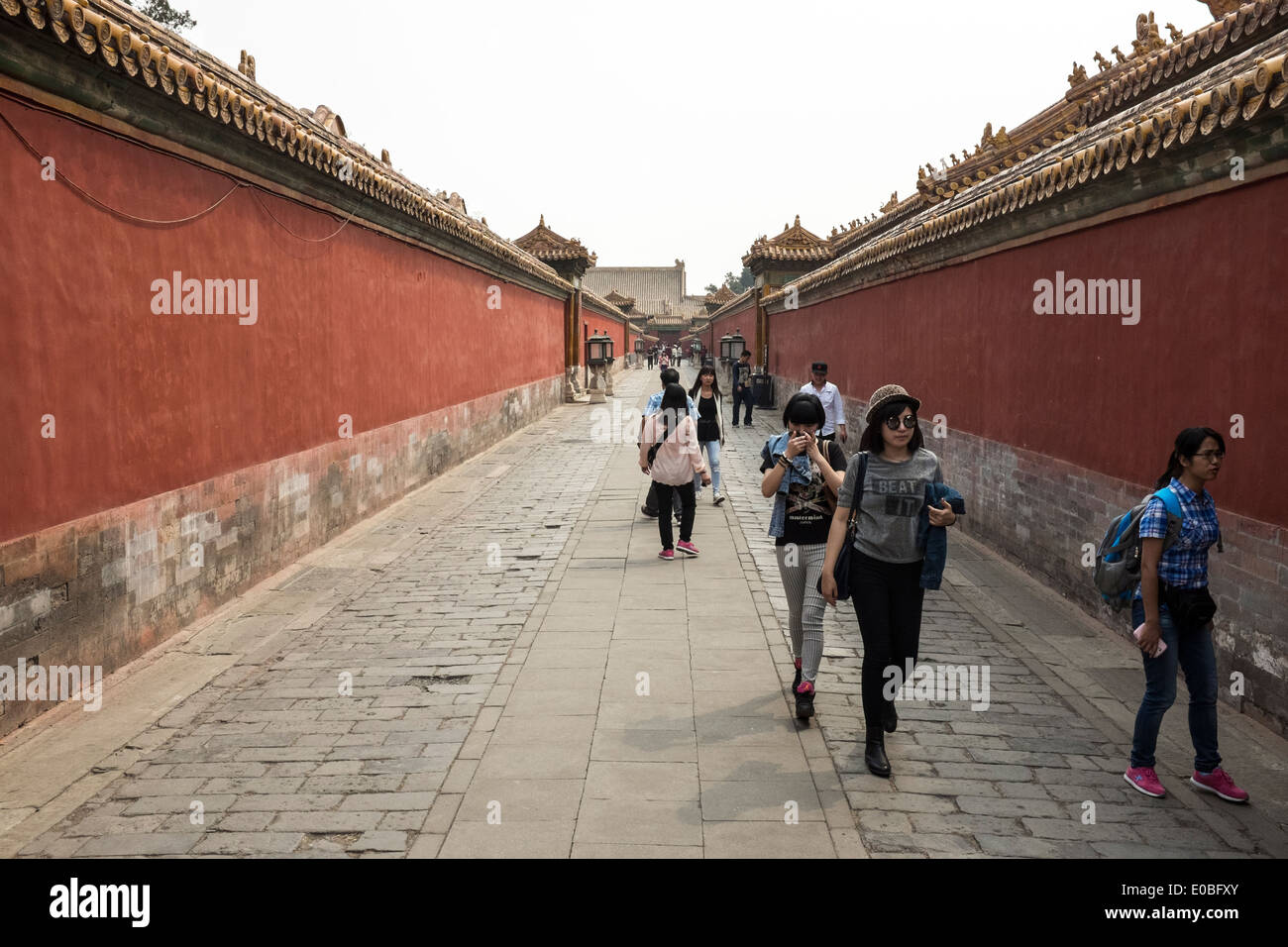 Chinese tourists are seen in the Forbidden City, in Beijing, China ...