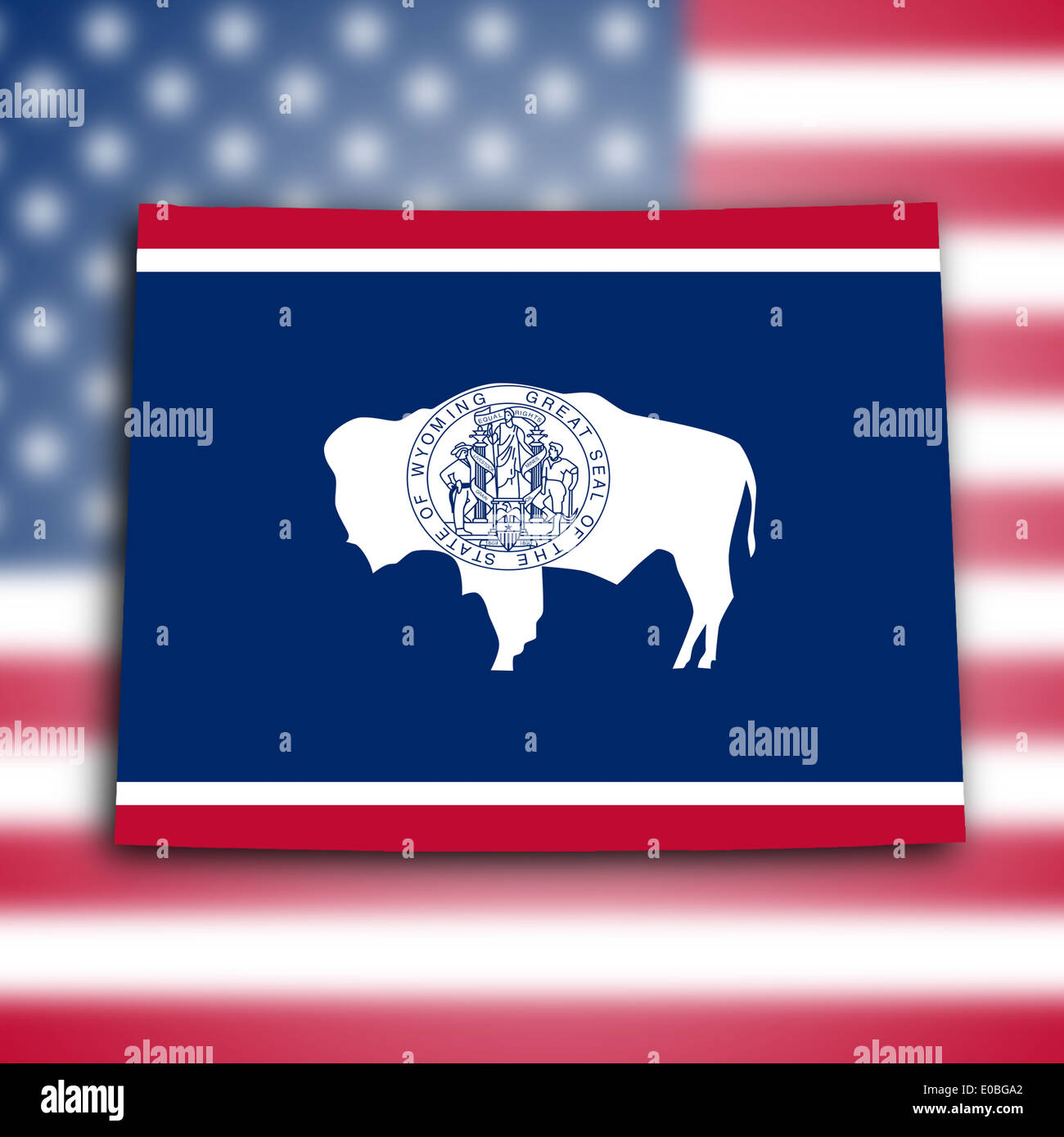 Map wyoming filled state flag hi-res stock photography and images - Alamy