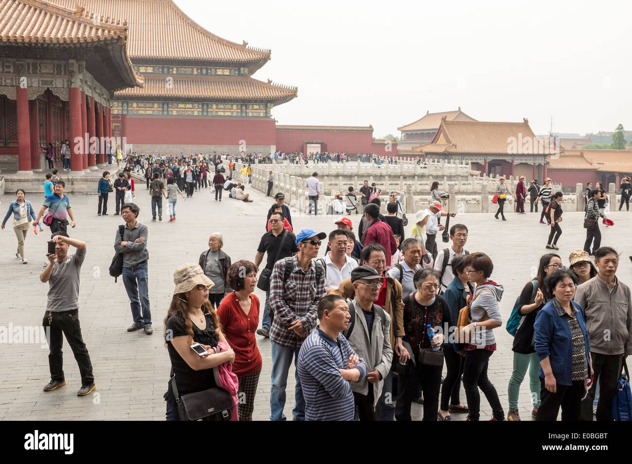Chinese tourists are seen in the Forbidden City, in Beijing, China ...