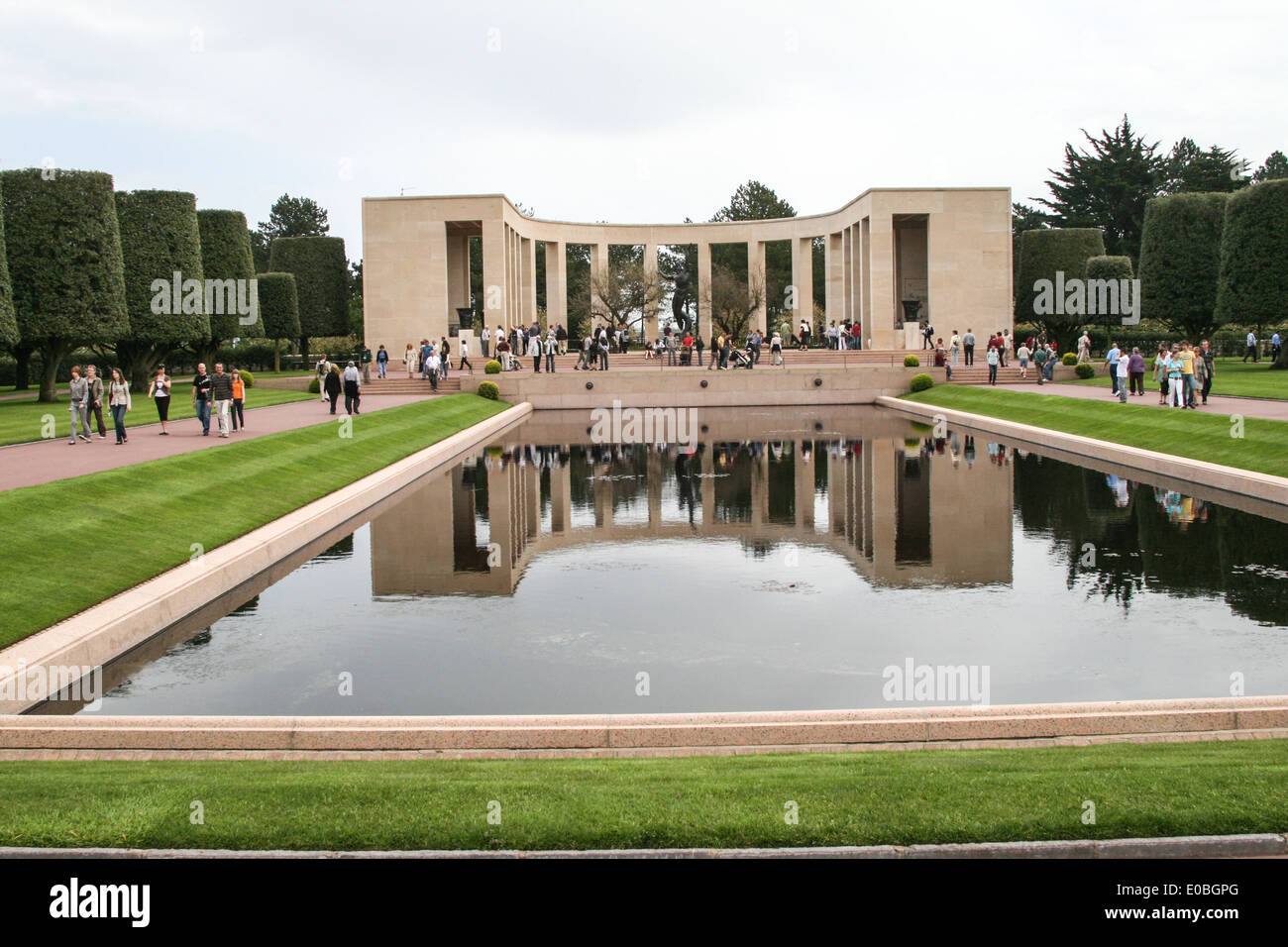 Walls of the Missing at the American War Cemetery, Normandy, France ...