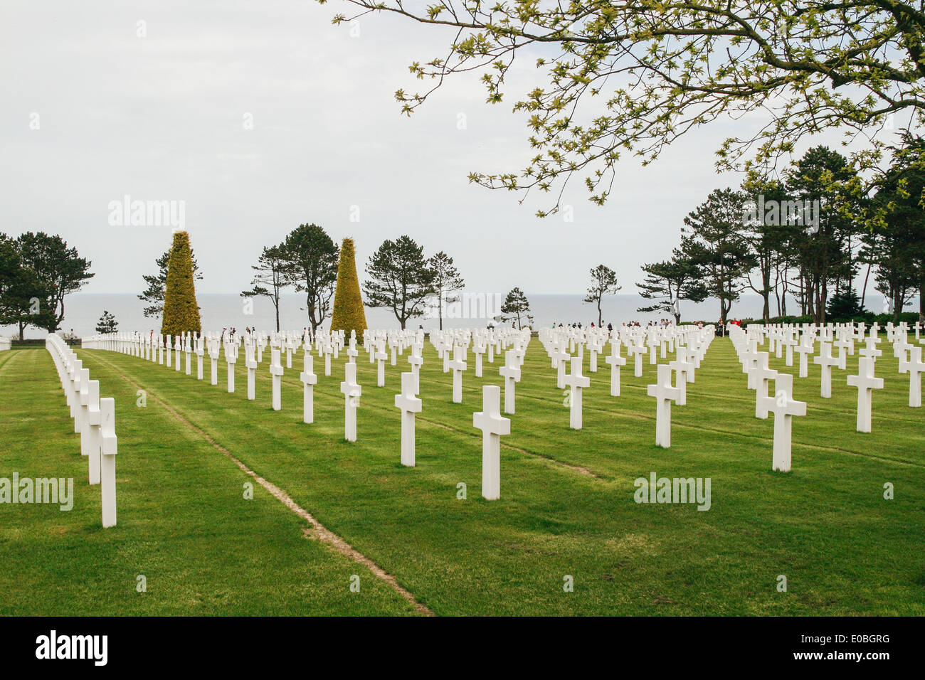 American War Cemetery and Memorial, Colleville-sur-Mer, France Stock ...