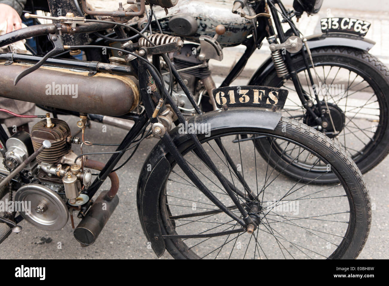 French Veteran Motorcycle brand Automoto MSW 175ccm 1925 Stock Photo ...