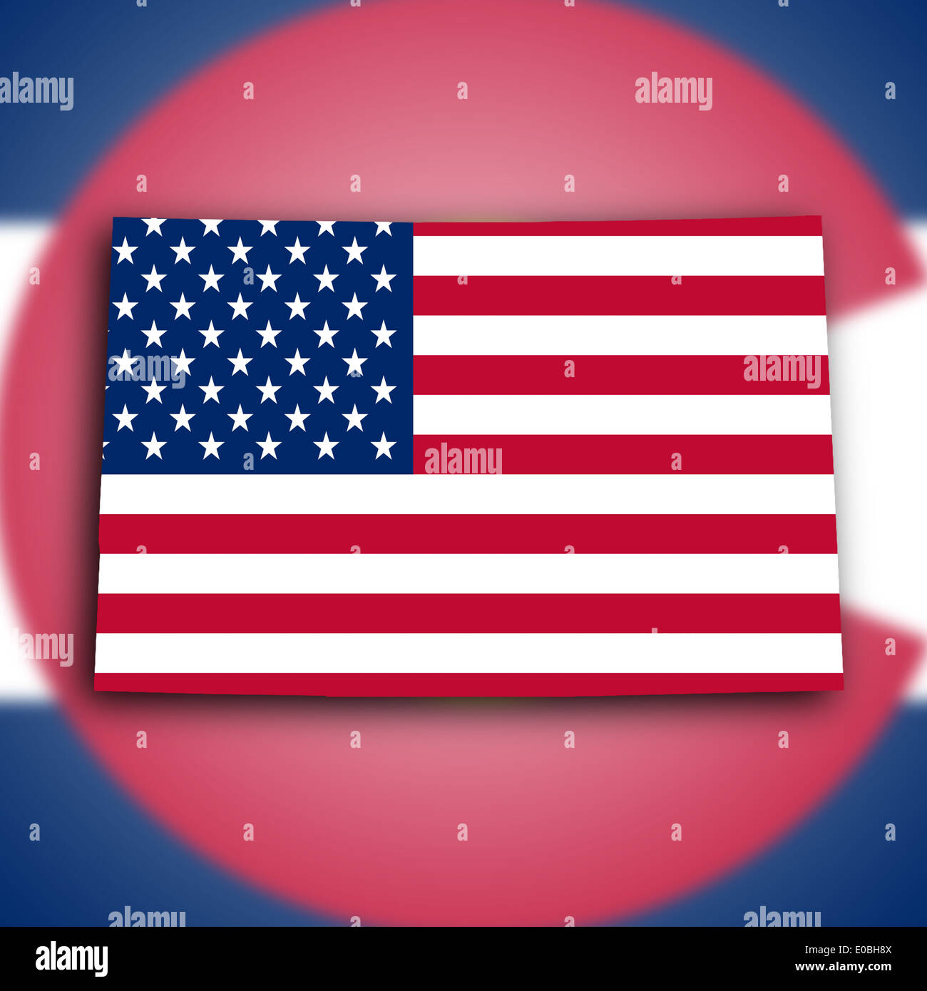 Map of Colorado filled with the national flag Stock Photo - Alamy