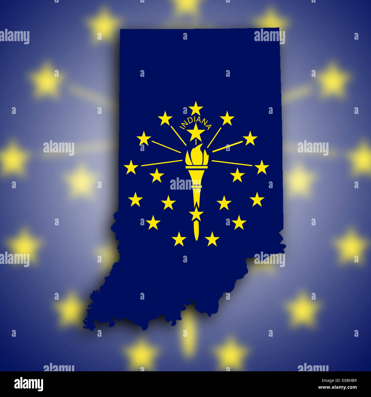 Map of indiana state hi-res stock photography and images - Alamy