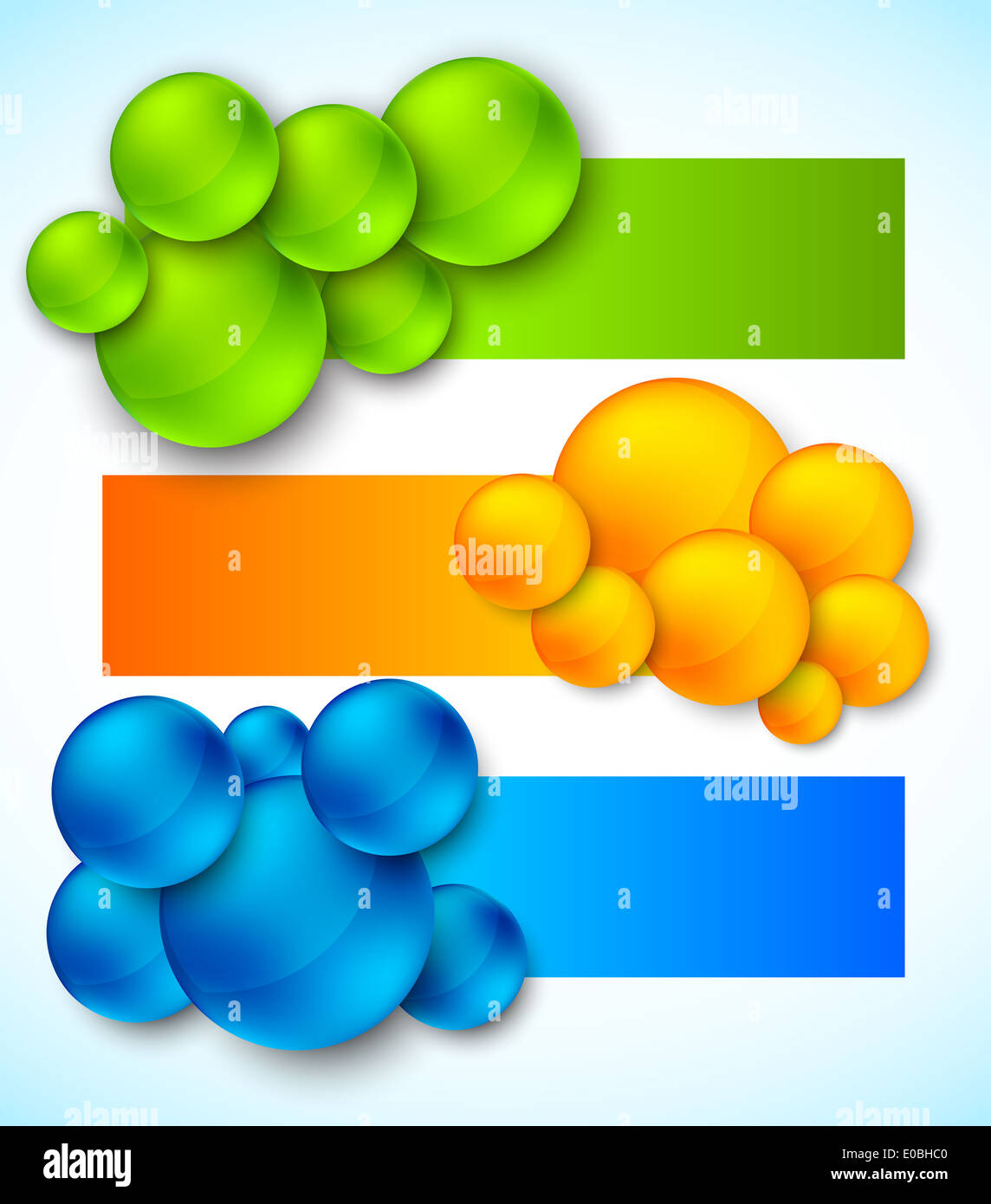 Set of banners with bubbles. Abstract illustration Stock Photo - Alamy