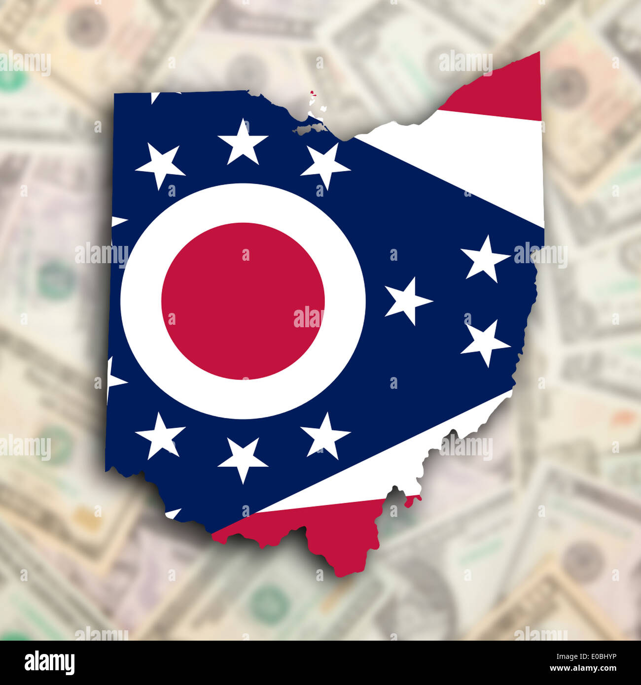 Outline map state ohio flag hi-res stock photography and images - Alamy
