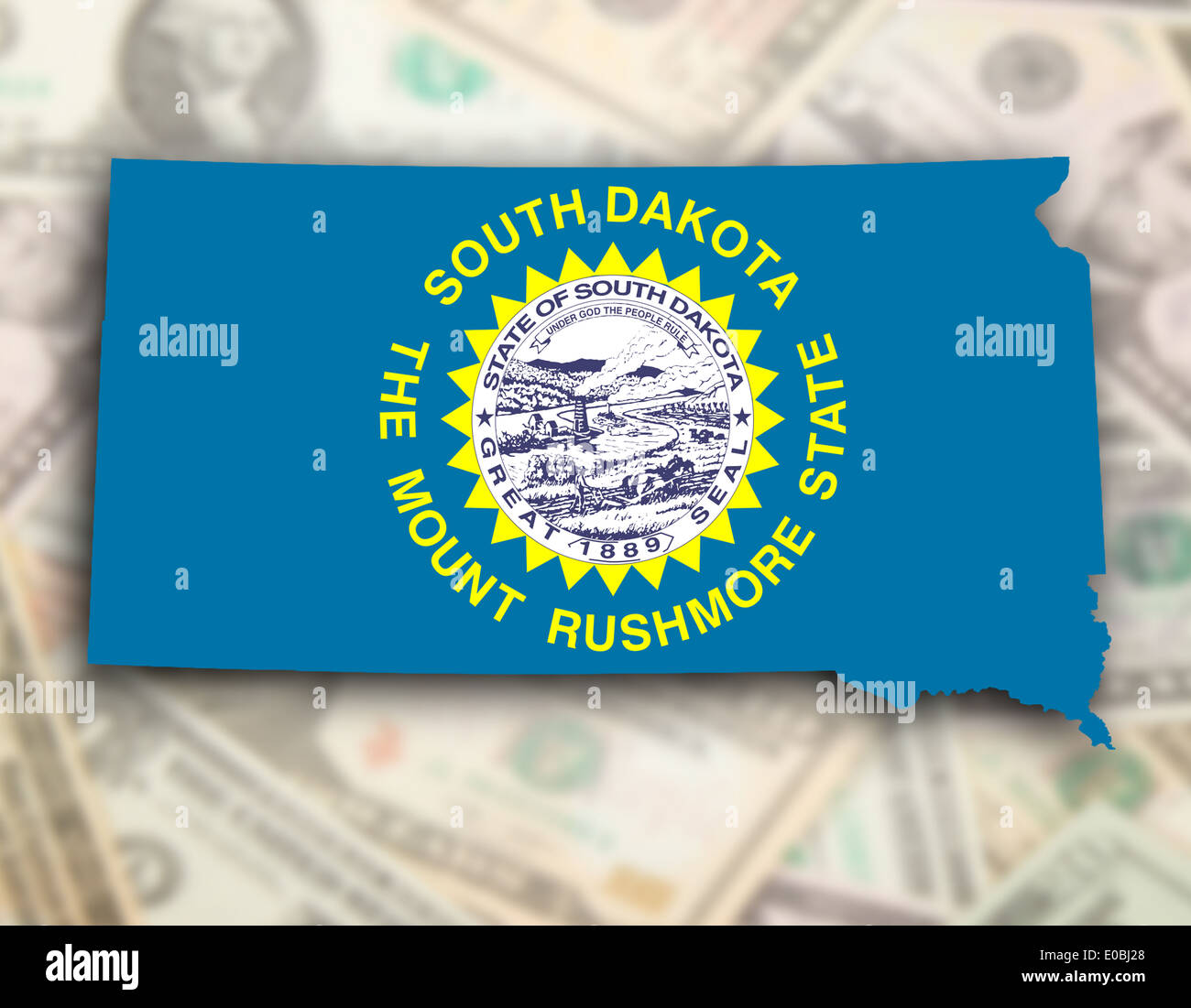 Us state south dakota map hi-res stock photography and images - Alamy