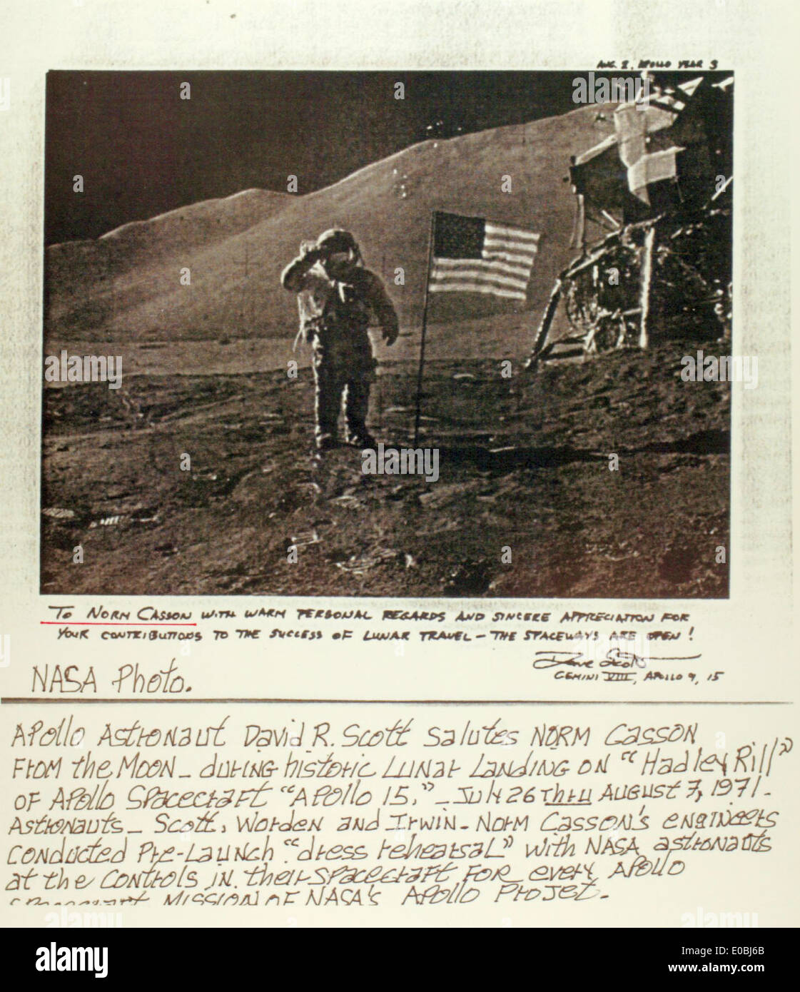 Astronaut david scott hi-res stock photography and images - Alamy