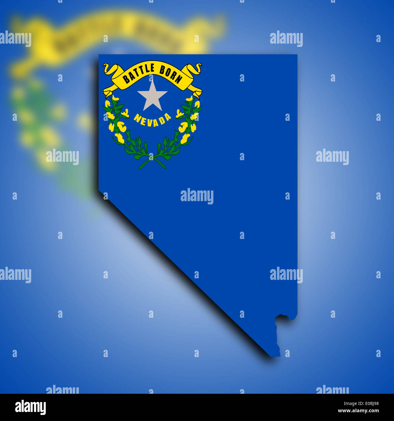 Nevada state map hi-res stock photography and images - Alamy