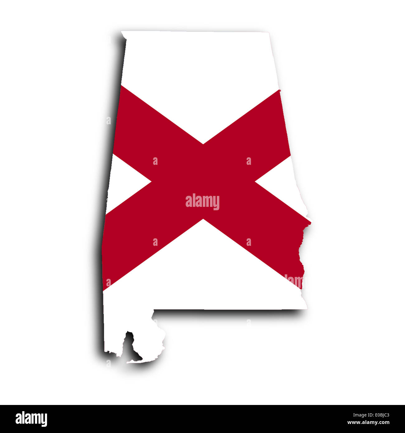 Map of Alabama filled with the state flag Stock Photo - Alamy
