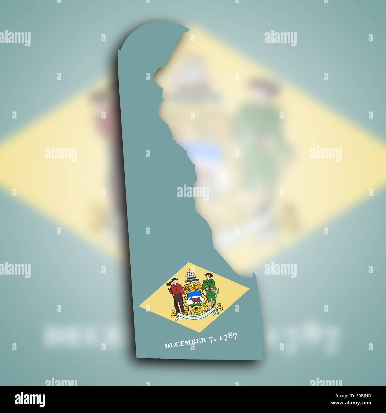 Us state delaware map hi-res stock photography and images - Alamy