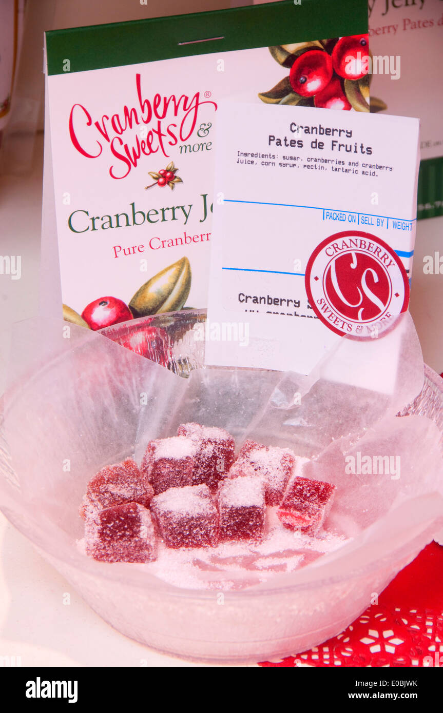 Sample candy, Cranberry Sweets candy store, Coos Bay, Oregon Stock ...