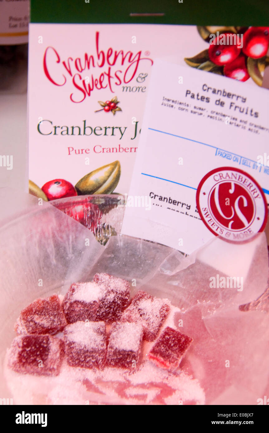 Sample candy, Cranberry Sweets candy store, Coos Bay, Oregon Stock ...