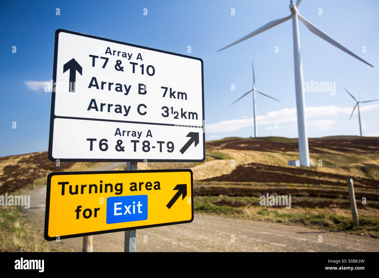 The Clyde Wind Farm in the Southern Uplands of Scotland near Biggar. It ...
