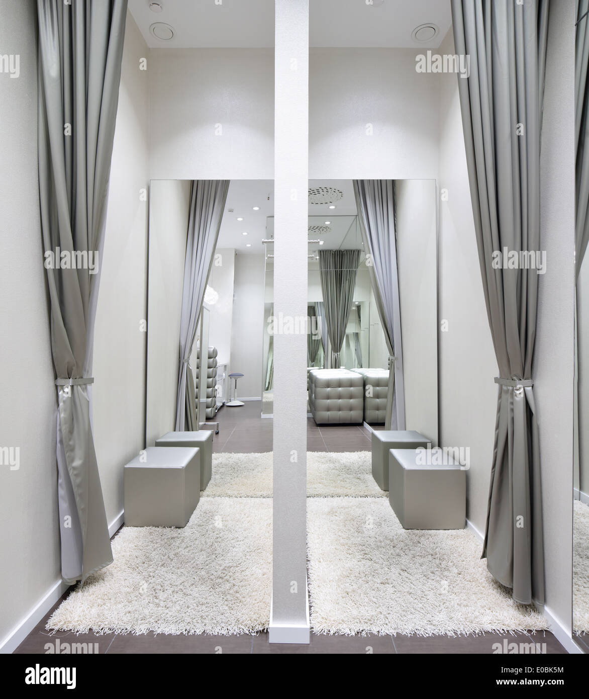 beautiful and clean interior of dressing room at the store Stock Photo ...