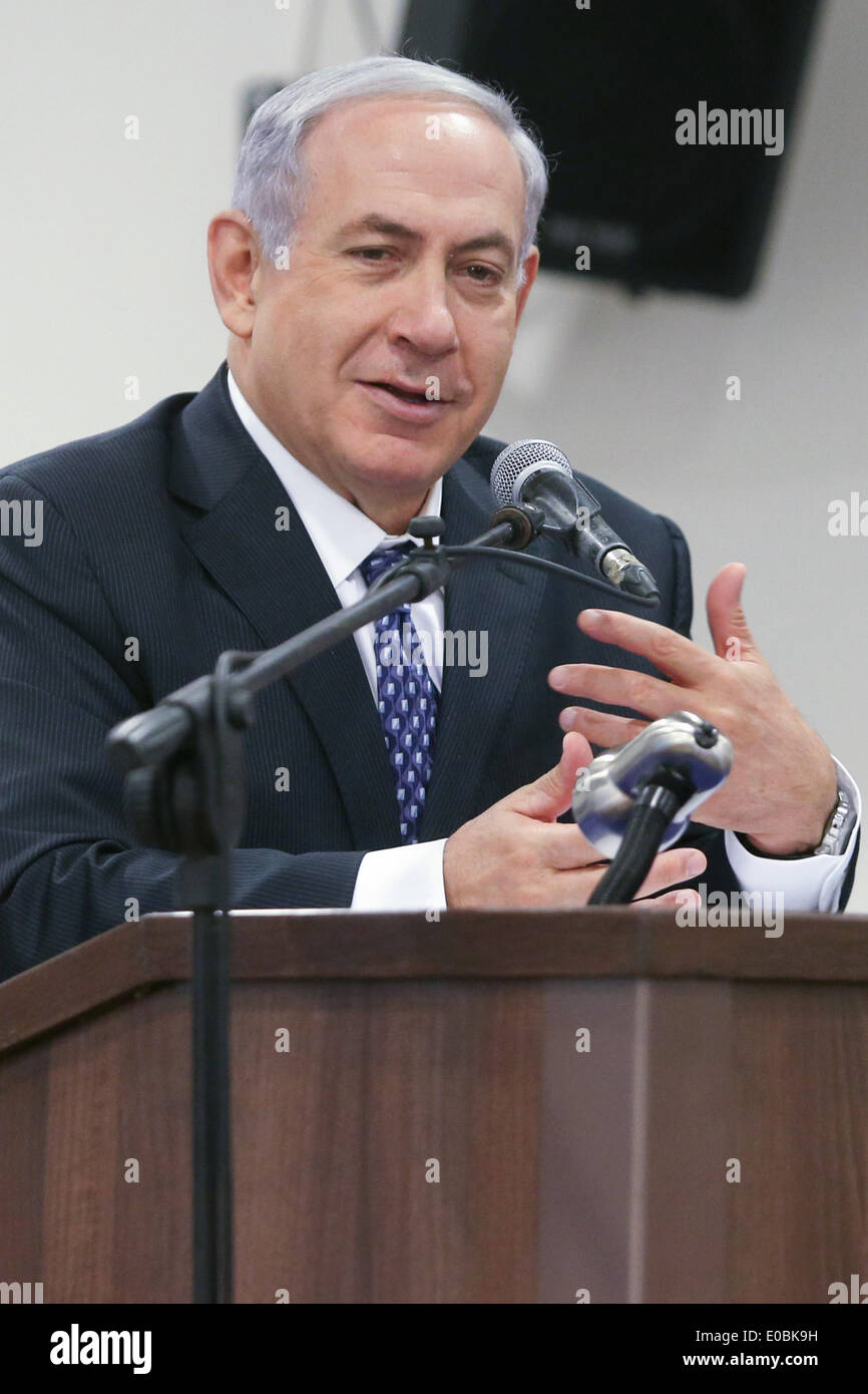 Netanya, Israel. 08th May, 2014. Israeli Prime Minister Benjamin ...