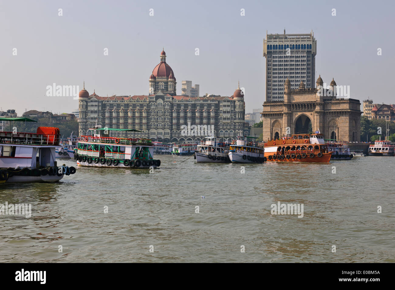 Views of the Taj Mahal Hotel,Gate of India,Harbour,Front Bay,Ships at anchor waiting for Port ...