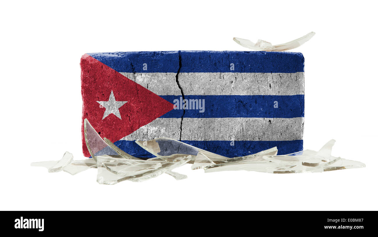 Cuba cracked flag Cut Out Stock Images & Pictures - Alamy