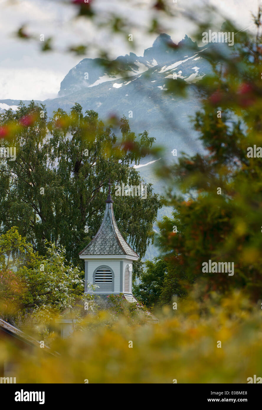 Traditional church tower in Andalsnes, Norway Stock Photo - Alamy