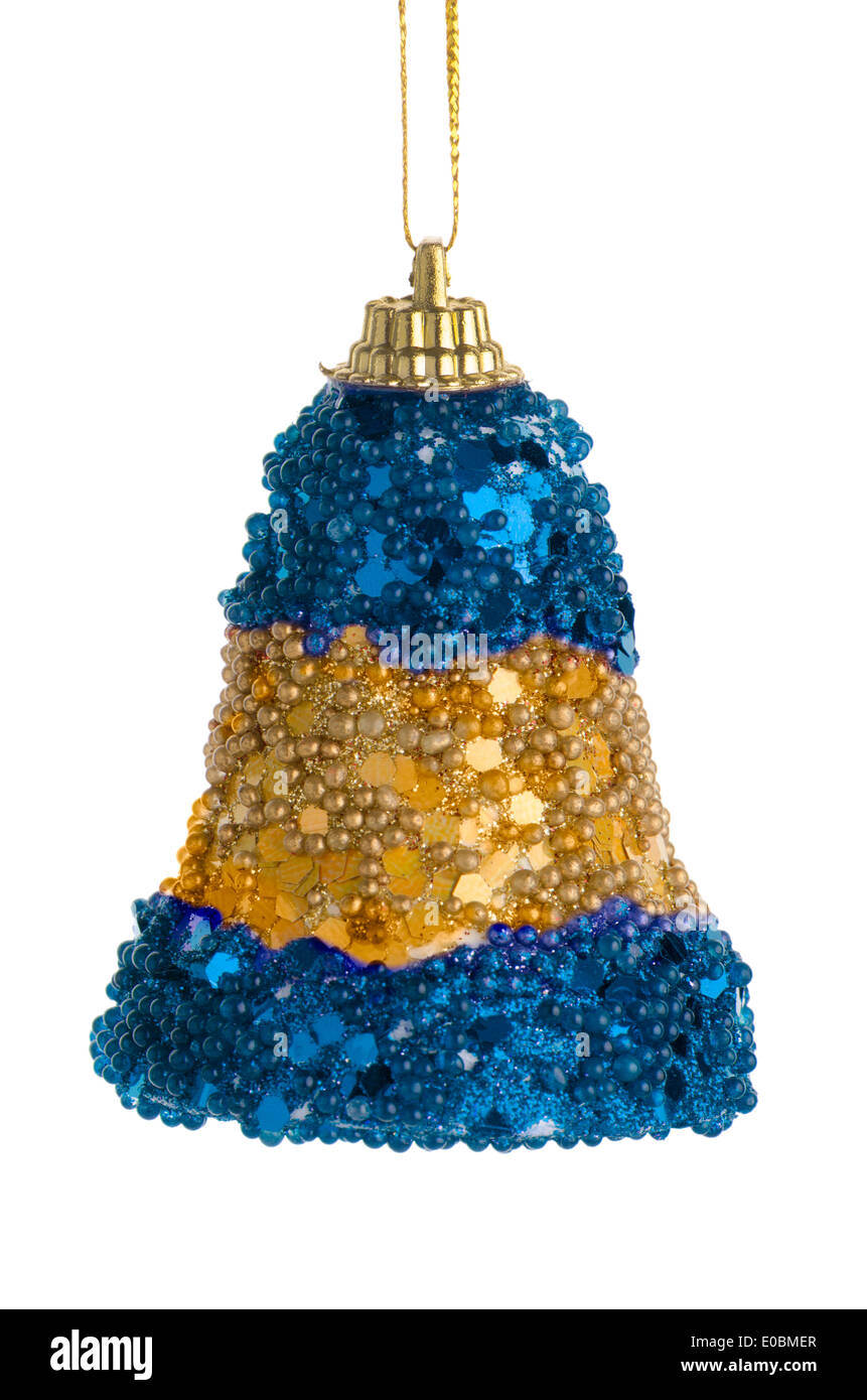 Christmas bell decoration isolated on white background Stock Photo - Alamy