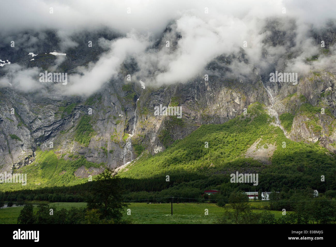 Mountain scenery in Andalsnes, Norway Stock Photo - Alamy