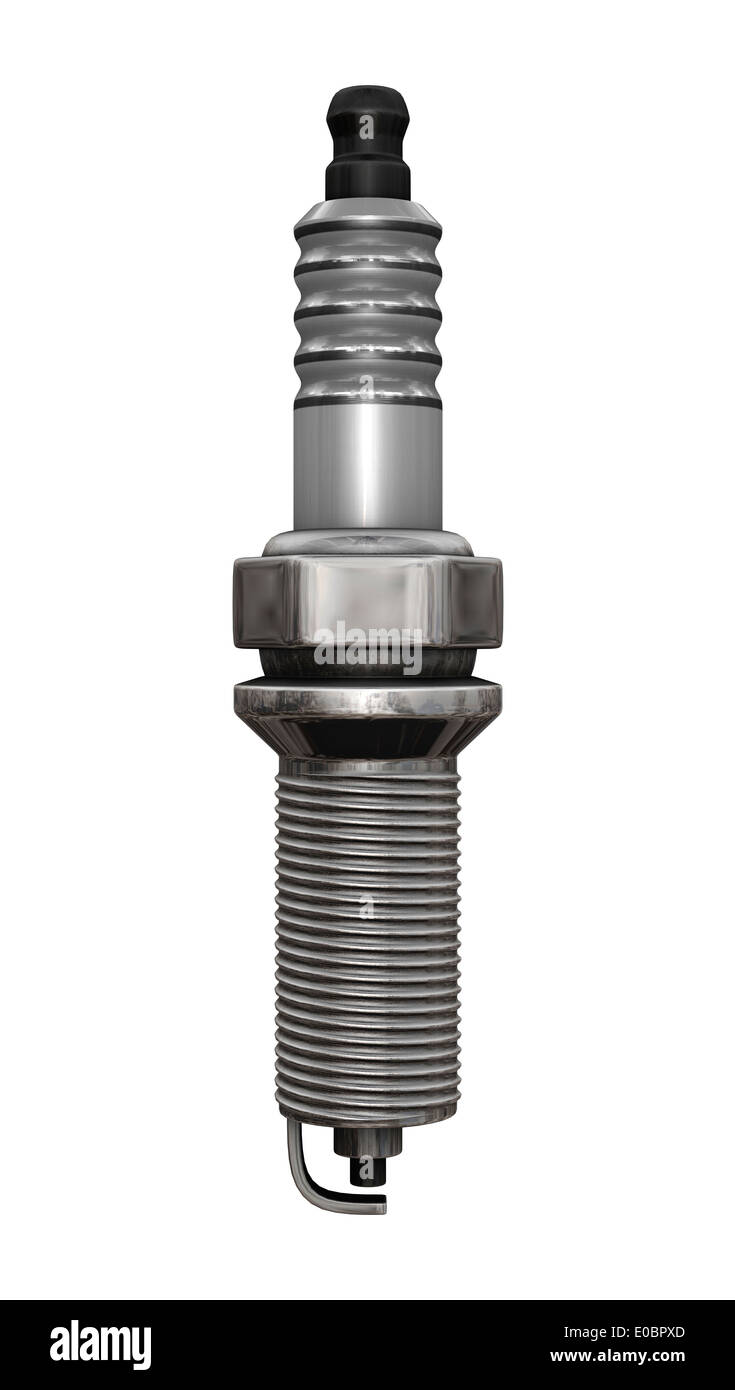 3D digital render of a spark plug isolated on white background Stock ...