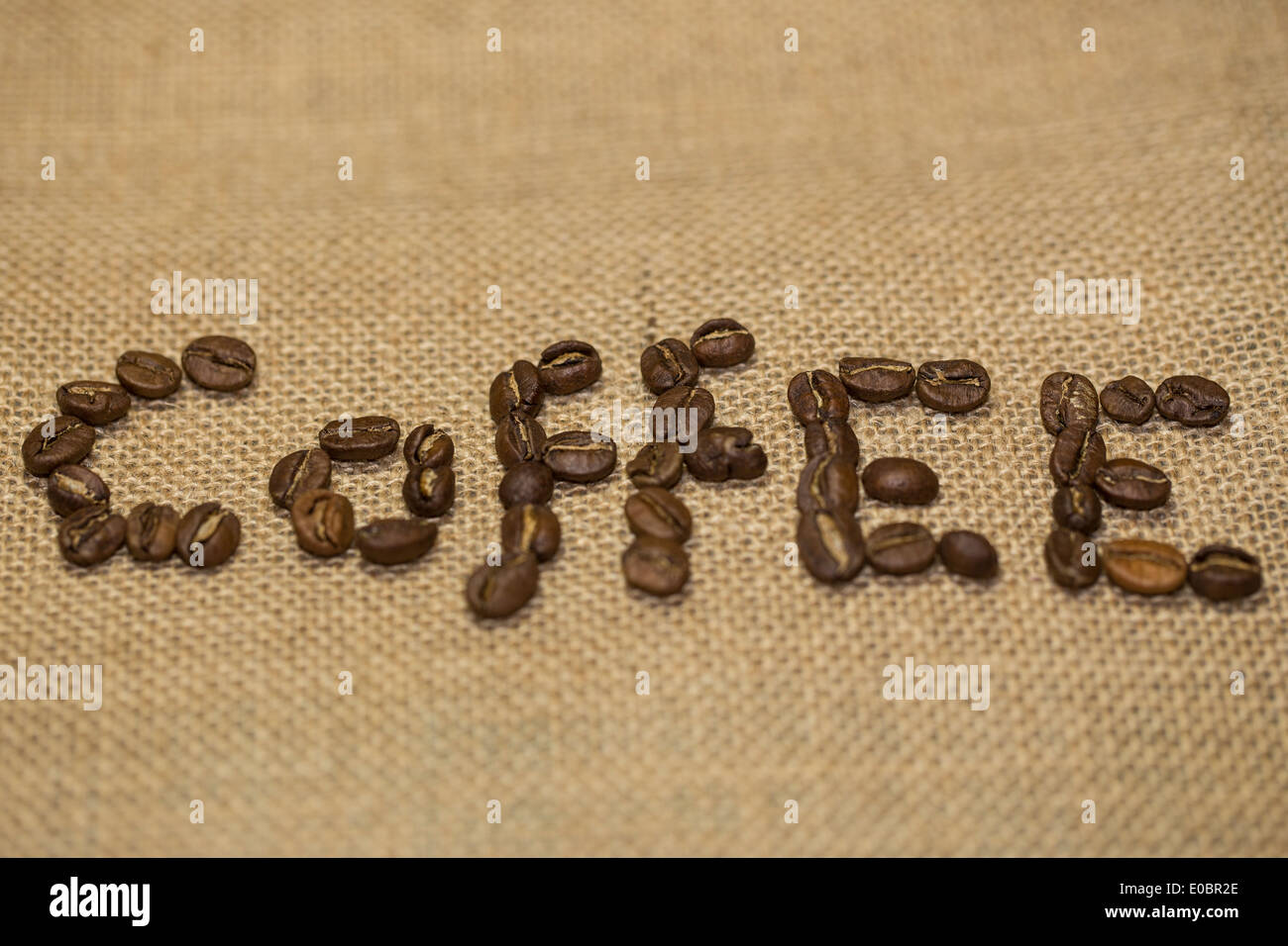 Coffee bean design: the word "Coffee" in beans Stock Photo - Alamy