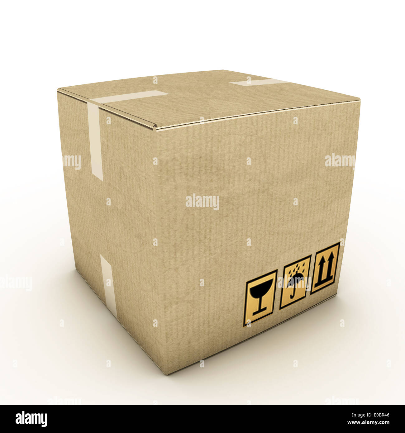 illustration of a cardboard box isolated on white background Stock ...