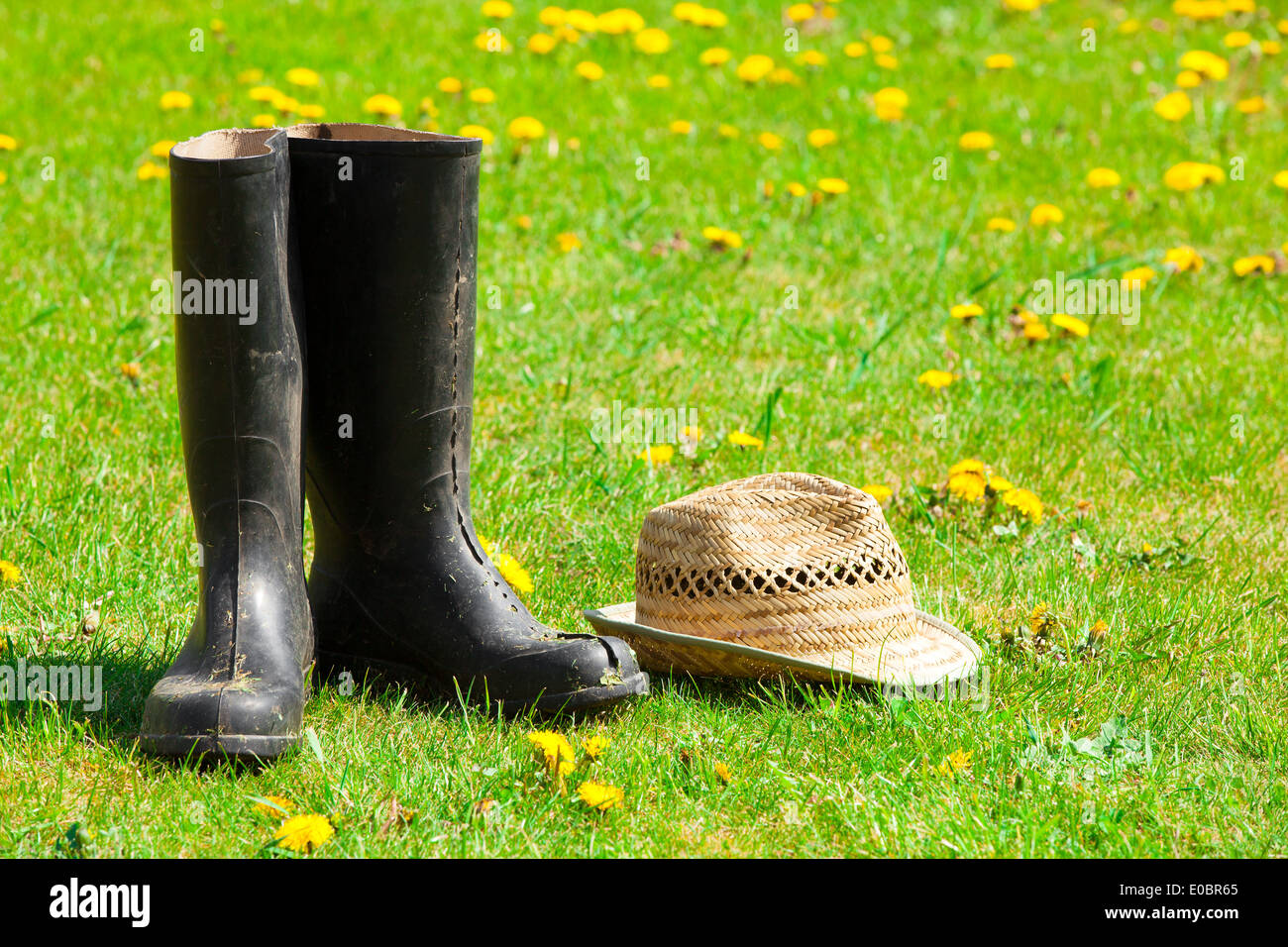 Boots on grass hi-res stock photography and images - Alamy
