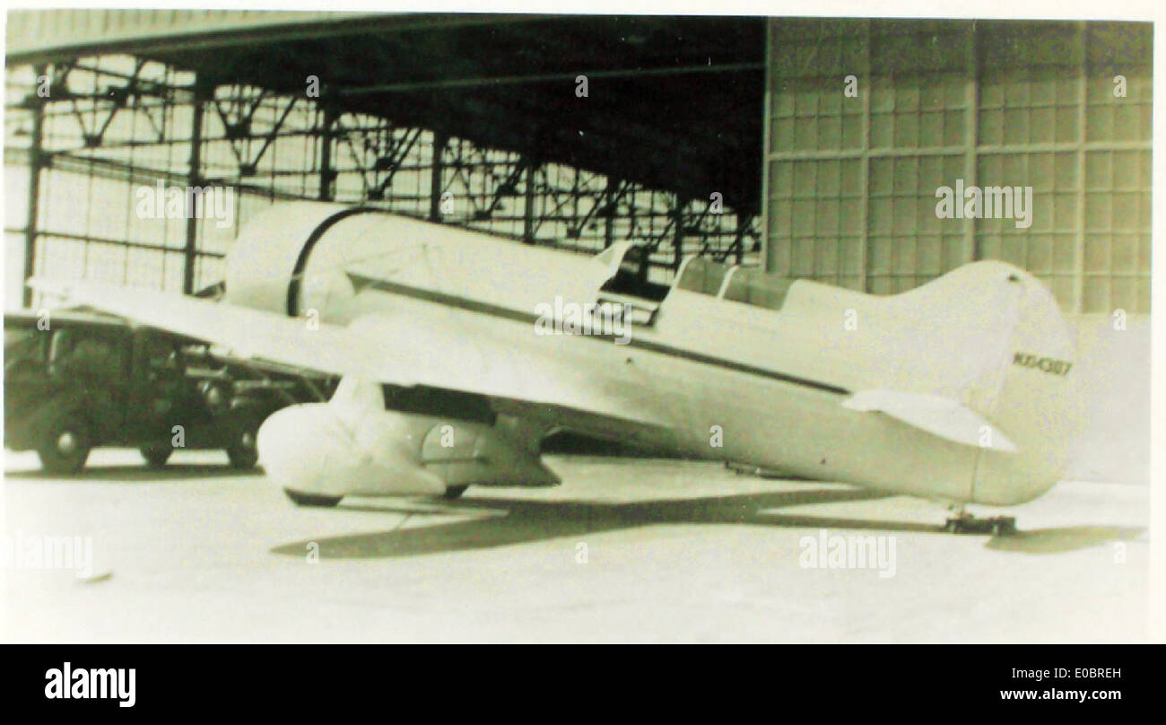 The Gee Bee Q.E.D., an air racer from the Granville Brothers, is shown ...