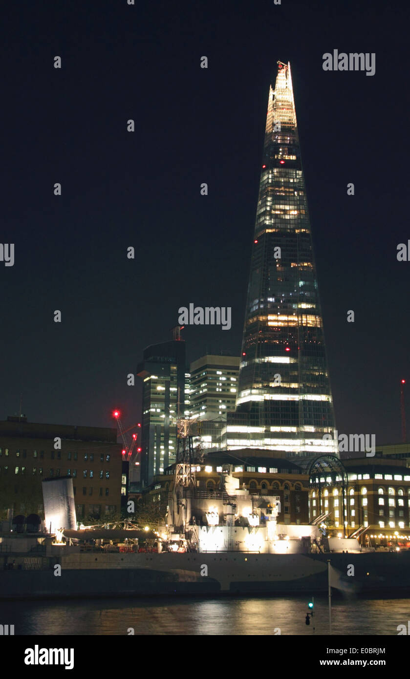The Shard London at night Stock Photo - Alamy