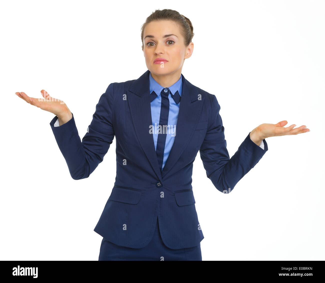 Portrait of doubting business woman Stock Photo - Alamy